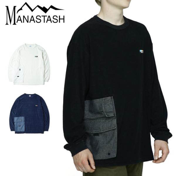 MANASTASH マナスタッシュ SNUG PILE CARGO POCKET TEE スナッグパイルポケットティー 792-3230024 【ロンT/Tシャツ/トップス/長袖】