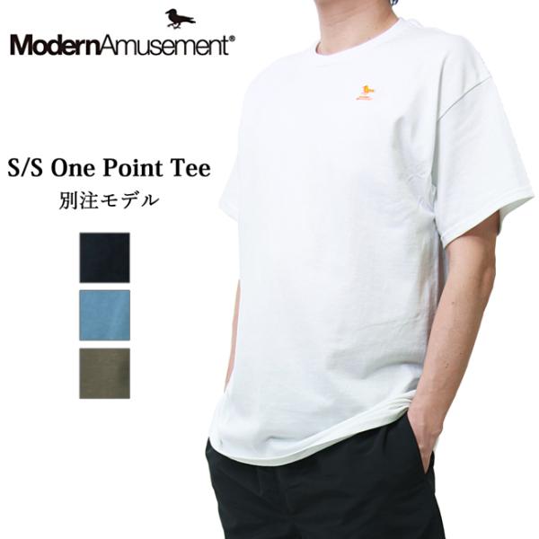 Modern Amusement モダンアミューズメント 別注 S/S One Point Tee ショートスリーブワンポイントティー MA-TS0047 【 半袖 トップス Tシャツ アウトドア キャンプ 】【メール便・代引不可】