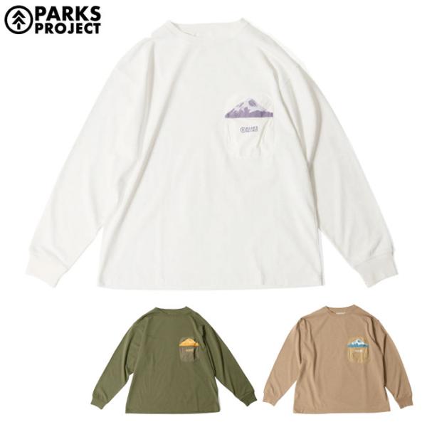 PARKS PROJECT パークスプロジェクト Ecorich Mt.Fuji Pocket L/S Tee エコリッチマウントフジポケットロングスリーブTシャツ PP24AW-003 【 トップス 長袖 ロンT 】