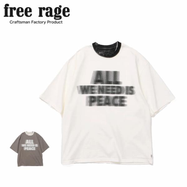 free rage フリーレイジ [Hand Craft] ラフ&amp;タフ半袖Tee(Air Brush Paint) 226AC816B 【 トップス ショートスリーブ 綿 コットン アウトドア 】