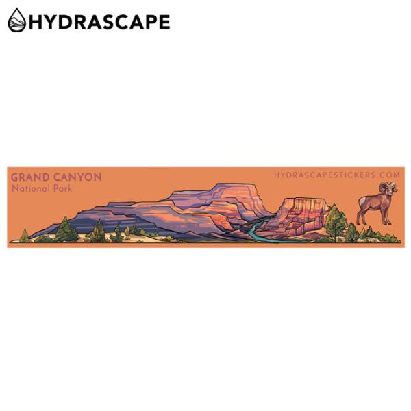 Hydrascape ハイドラスケープ Miniscape Sticker ミニスケープステッカー Grand Canyon 【 シール カスタム 水筒 車 クーラーボックス 食洗器対応 防水 UV耐性 アウトドア 雑貨 】【メール便・代引不可】