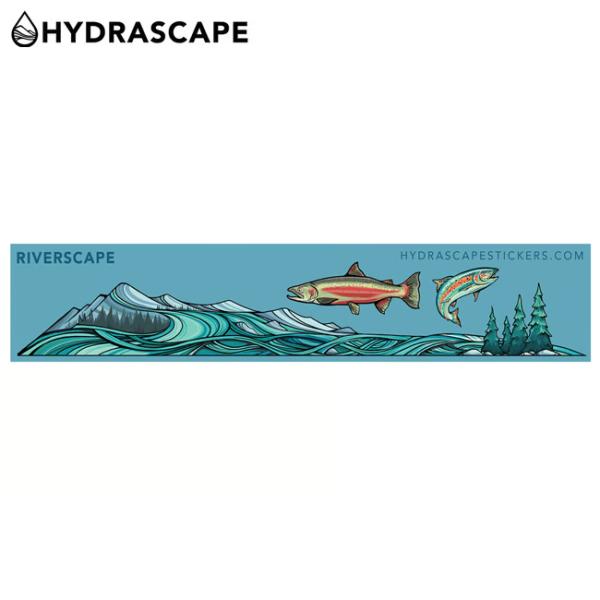 Hydrascape ハイドラスケープ Miniscape Sticker ミニスケープステッカー Riverscape 【 シール カスタム 水筒 車 クーラーボックス 食洗器対応 防水 UV耐性 アウトドア 雑貨 】【メール便・代引不可】