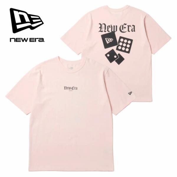 NEWERA ニューエラ 半袖 ウォッシュド コットン Tシャツ 1920 Dice ピンク 14856639 【 トップス ショートスリーブ ユニセックス 綿 アウトドア 】【メール便・代引不可】