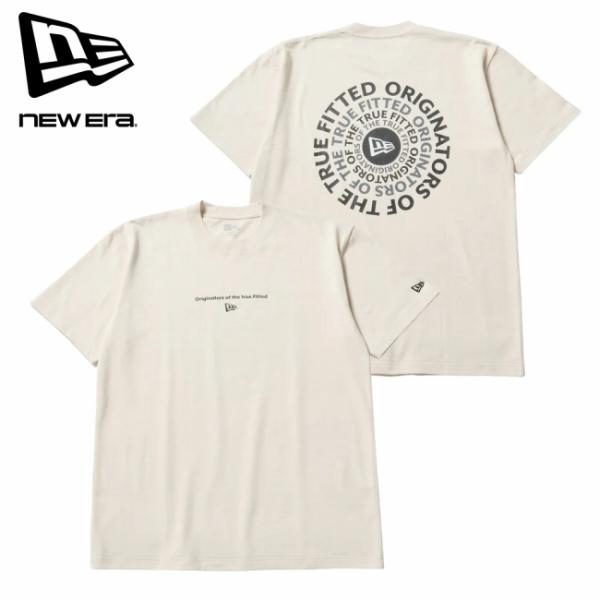 NEWERA ニューエラ 半袖 コットン Tシャツ Circle ロゴ クリーム 14856720 【 トップス ショートスリーブ ユニセックス 綿 アウトドア 】【メール便・代引不可】