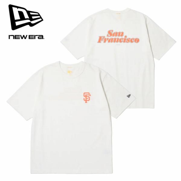 NEWERA ニューエラ 半袖 ウォッシュドコットン Tシャツ powered by GORO (min-nano) サンフランシスコ・ジャイアンツ オフホワイト 14880330 【 トップス ショートスリーブ 綿 ウォッシュ加工 アウト...