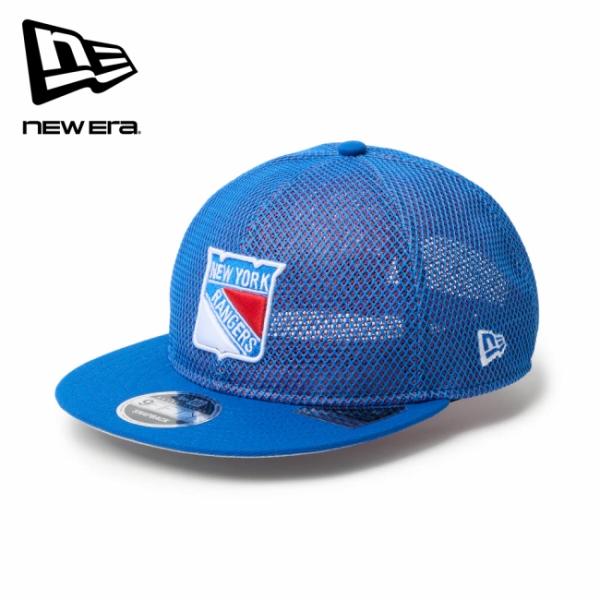 NEWERA ニューエラ RC 9FIFTY Flat Visor powered by GORO (min-nano) ニューヨーク・レンジャース ダブルメッシュ ブルーメッシュ/ブルーアズール 14880368 【 帽子 キャップ 日除...