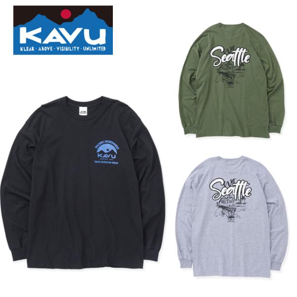 KAVU カブー LS W.Seattle Tee ロングスリーブウエストシアトルティー 19822328 【 トップス 長袖 ロンT 綿 コットン アウトドア 】【メール便・代引不可】