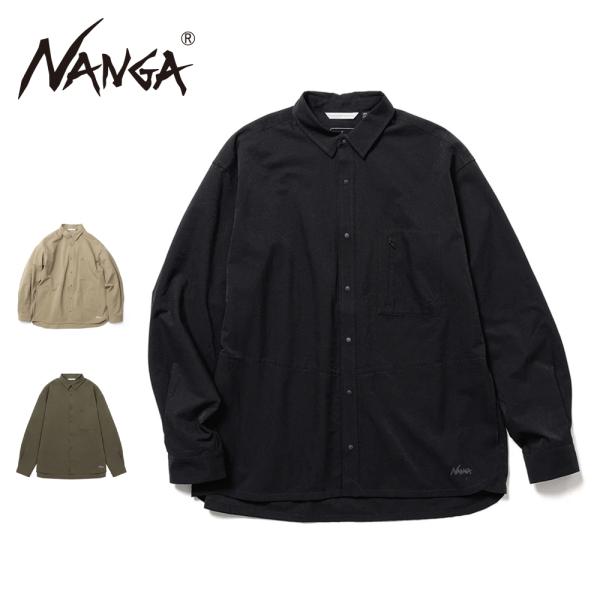 NANGA ナンガ DotAir COMFY L/S SHIRT ドットエアコンフィーロングスリーブシャツ NW2411-1E905 【 トップス 長袖 カラーシャツ 通気性 吸汗 速乾 軽量 イージーケア タウンユース アウトドア 】