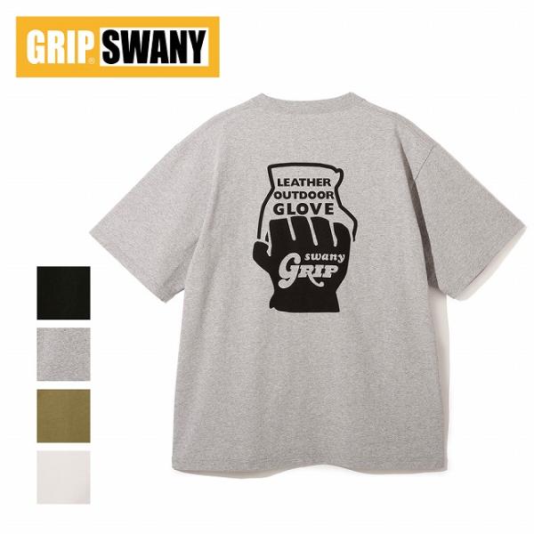 GRIP SWANY グリップスワニー GLOVE LOGO TEE グローブロゴティー GSMCT-117 【 Tシャツ トップス 半袖 コットン 綿 キャンプ アウトドア 】【メール便・代引不可】