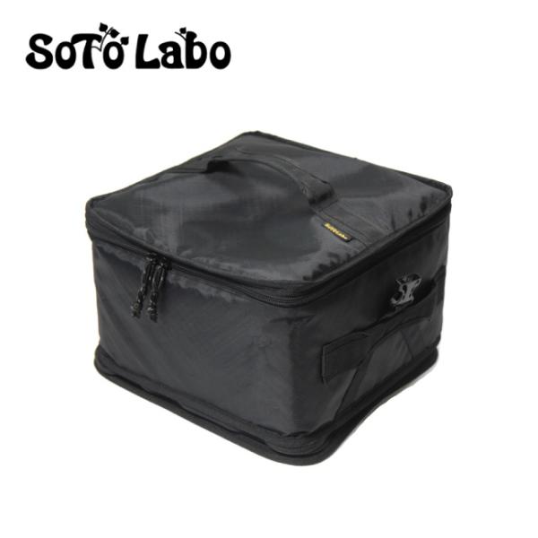 SotoLabo ソトラボ Container+Dry (ECOPAK) コンテナ+ドライ(エコパック) Black 【 折り畳み 収納 ボックス ギア キッチン 料理 調理 BBQ アウトドア キャンプ 】