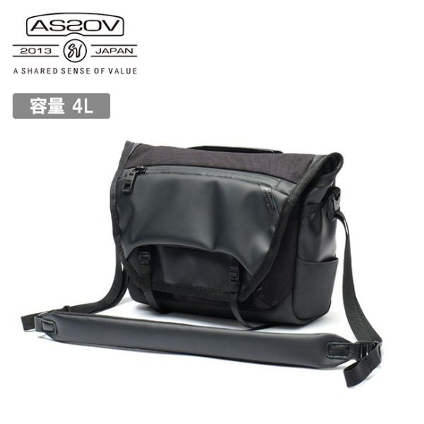 AS2OV アッソブ BLEISURE TRAVEL SHOULDER ブレジャートラベルショルダー Black 152556-10 【 ショルダーバック 斜め掛け 2WAY 軽量 多機能 耐水性 耐久性 拡張機能 旅行 デイリー 】