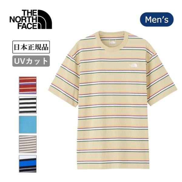 THE NORTH FACE ザ・ノース・フェイス S/S Multi Border Tee ショートスリーブマルチボーダーティー NT32455 【 トップス 半袖 Tシャツ 綿100％ コットン ユニセックス UVプロテクト 日本正規品...
