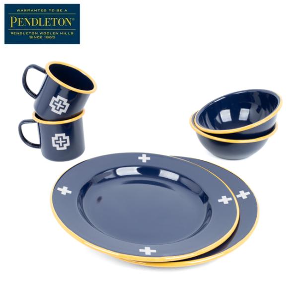 PENDLETON ペンドルトン CAMP エナメルウェア 19370005/XW713 【 テーブルウェア 食器セット 琺瑯 プレート カップ ボウル キャンプ アウトドア 】