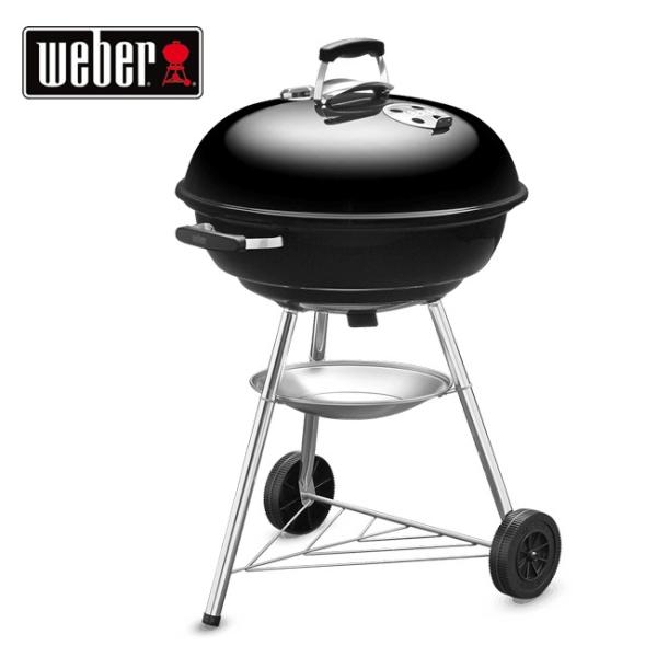 Weber ウェーバー コンパクトケトル チャコールグリル 57cm 温度計付き 1321308 【グリル/BBQ/コンロ/キャンプ/アウトドア】