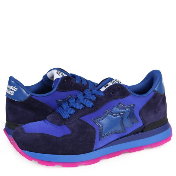 【ノスタルジックかつポップなデザイン、オールハンドメイドなスニーカーAtlantic STARS!!】・上質なスエードとナイロンを組み合わせています。・ネイビーとブルーをベースにピンクを組み合わせたレディースモデルらしいカラー。・ソールが4...