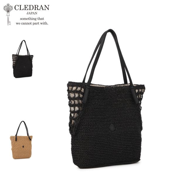【革のバッグを、もっと身近に使いやすいように提供したいという考えでスタートしたブランド CLEDRAN】ナチュラルで涼しげな風合いが魅力の、ペーパーラフィア素材を使用したトートバッグ。サイドに施された透かし編みデザインが、シンプルな中にさり...