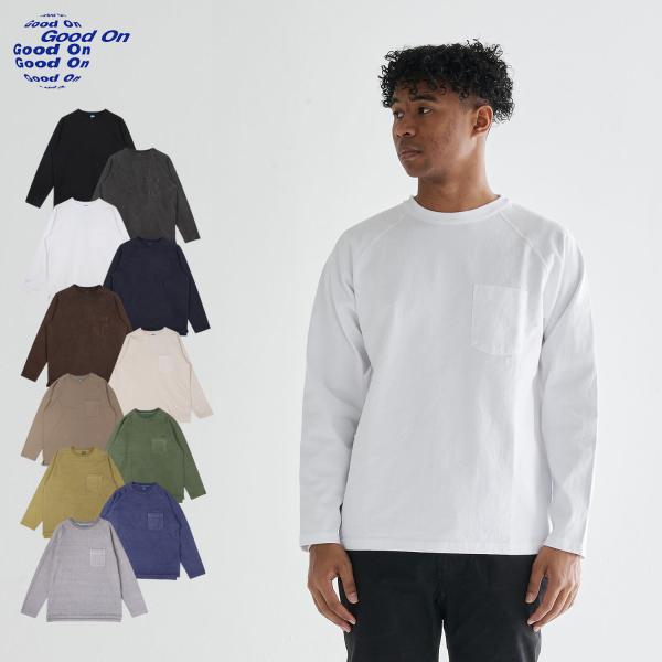 【made in USAにこだわったベーシックでシンプルなアパレルブランド Good On】Good On(グッドオン)のクルーネックポケットTシャツ。肌触りの良いCOTTON U.S.Aを使用し、細部までディテールに拘ったポケット付きラグ...