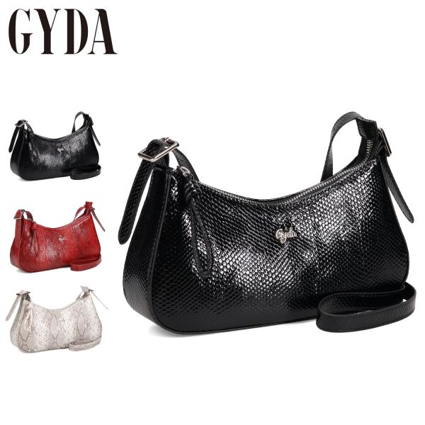 【カジュアルで色気のあるオンナの子のスタイルを提案するブランド GYDA】GYDAらしいパイソンのエンボスがおしゃれなシリーズ。小さめサイズのハンドバッグはちょっとしたお出かけに最適。ショルダーストラップの長さを調整すると肩掛けとショルダー...