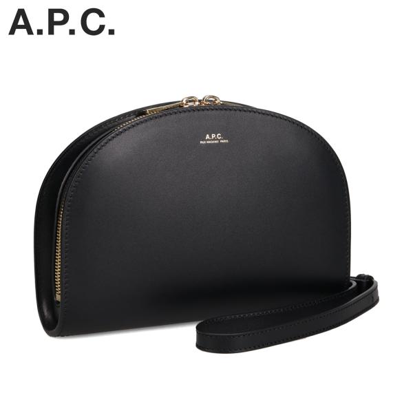 ■ブランド名 / 商品名A.P.C. アーペーセー / DEMI-LUNE LEATHER CLUTCH PXAWVF61596■カラーブラック：BLACK■素材 / 仕様本革開閉方法：ファスナー式内側：オープンポケット×1調節可能なショル...