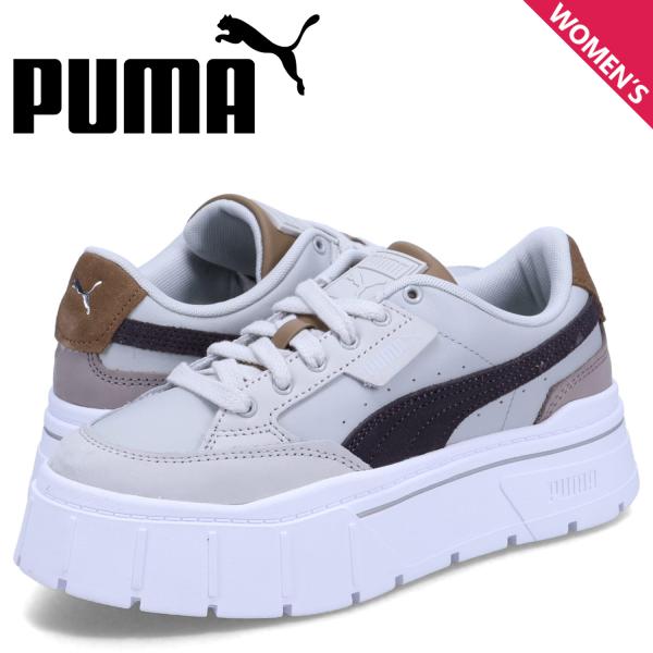 【名作クライドやスエードを生み出し、アスリートを足元から支えるブランド PUMA】台形型に広がったボリューム感満点の厚底ソールが、最大の魅力のメイズスタックがアップデートされて登場です。なめらかなレザーとニュアンスカラーが美しい目に留まる一...