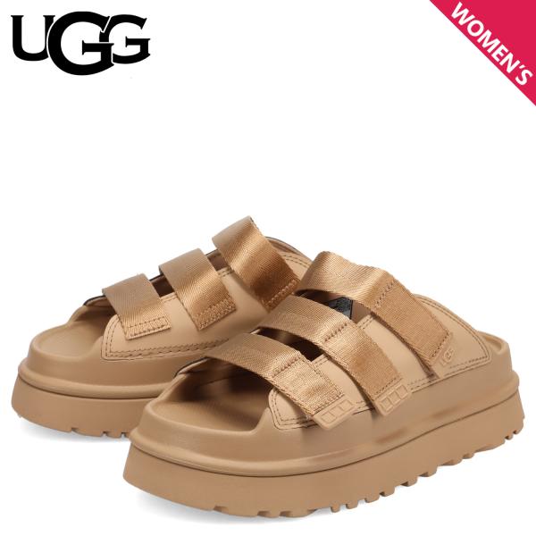【ビーチスタイルからラグジュアリーまで世界中が認めるブランド UGG】さあ、輝いてください。GoldenGlow Slideは、太陽のような輝きを放つ万能サンダルです。アウトソールは超軽量で弾力性のあるサトウキビ由来のEVA素材を使用し、軽...