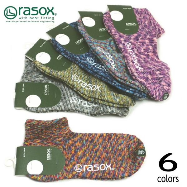 【商品説明】スニーカーだけでなく、サンダルにも合わせやすい、アンクル丈モデル。別名「雲糸」と呼ばれる太番手のスラブ糸を絣染め（かすりぞめ）にして編み込んでいます。【素材】綿／ポリエステル／その他