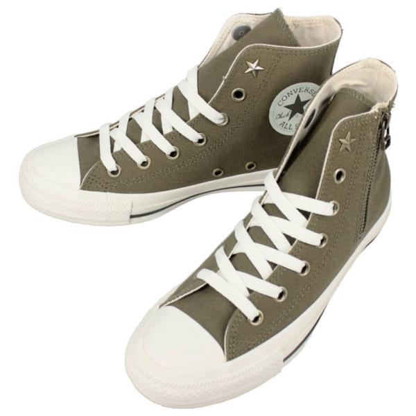 【商品説明】オールスターのパターン、ディテールアレンジモデル。第一ハトメには特徴的な星型スタッズを採用し、アンティークゴールドのジッパーが機能性とデザイン性を兼ね備えたポイントに。生成りのテープやシューレースを用いて、トレンドを押さえた落ち...