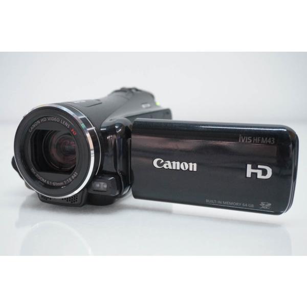 ●商品情報・メーカー／Canonキャノン・型番／HF M43・年式／2011年製・F値／F1.8〜F3・記録メディア／SD、SDHC、SDXCカード・液晶モニター／3インチ・サイズ／幅74×高さ71×奥行137mm・重量／約420g※詳細は...