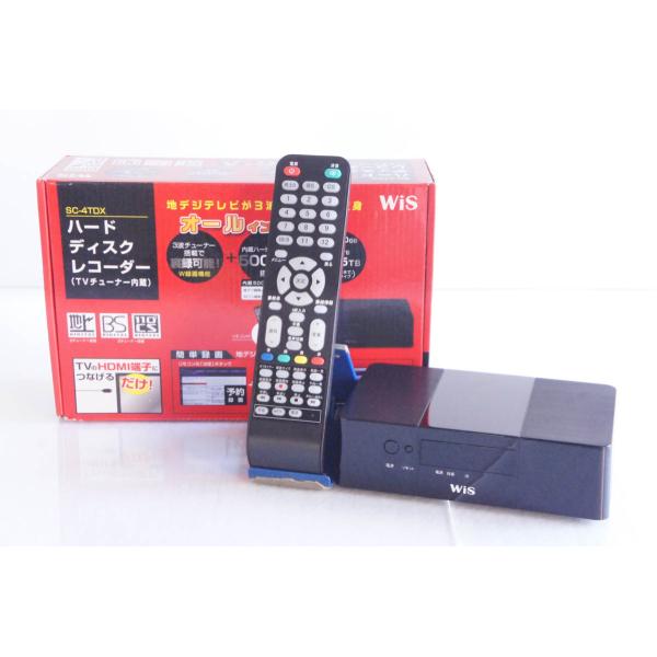 ●商品情報・地上波×2、BS×2、CS×2のWチューナー搭載・HDMIケーブルで簡単接続・メーカー／WIS・型番／SC-4TDX・HDD容量／500GB・外形寸法／168×50×103mm・本体質量／約346g※詳細はメーカーHP等をご確認...