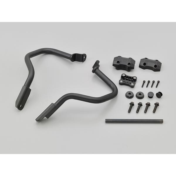 シンプルなパイプレイアウト。メインパイプはΦ25.4を採用。転倒時の車両のダメージを軽減するエンジンガード。リダクションスライダー付属。●パイプ径：Φ25.4●左右セット●スチール製マットブラック塗装仕上げ●リダクションスライダー付属【適合...