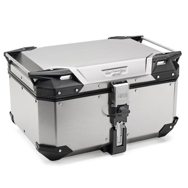 GIVIアルミケースの定番OBKシリーズがEVOとなってさらに進化。荷掛けフックが大型化し使いやすくなりました。上蓋開口調整システム(ARHS)により上蓋の開口アングルを調整可能。ヘルメット2個収納（ヘルメットの形状サイズによる）。モノキー...