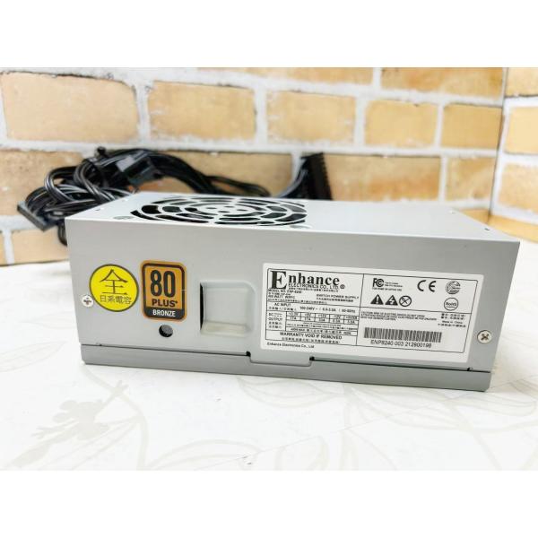 Enhance製 TFX電源ユニット「ENP-8240（400W）」の中古品です。■状態・動作確認済み（通電および起動確認済み）・簡易清掃済み・中古品のため、使用に伴うキズや汚れがございます■仕様・出力：400W・規格：TFX電源・80PL...