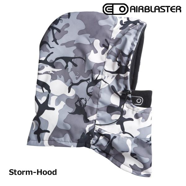 AIRBLASTER / Storm Hood / エアブラスター / ストームフード / 帽子 / フードウォーマー / スノーボード / フード / 商品：Storm Hood サイズ：フリーカラー：Snow Dinoflage
