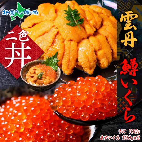 ■商品内容：ウニ＆鱒いくらセット●ウニ 100g※ウニはチリ産を使用し、加工後に冷凍便でお届けします。収穫したての「生雲丹」ではありません。予めご了承ください。※ウニは天然物のため個体差があり、まれに色味の悪いものや、形が不揃いの場合もござ...