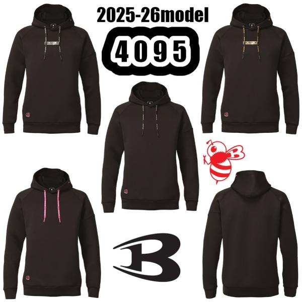 BURTLE4095（2025-26年モデル）エアーテックフーディ（ユニセックス）※ボディカラーはブラックのみです。※【35.ブラック/83.ピンク】と【72.メタリックゴールド/95.メタリックシルバー】ではデザインが異なります。素材 /...