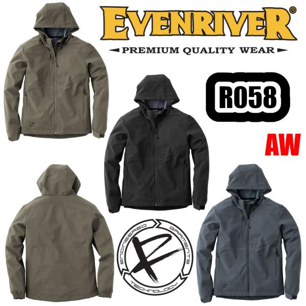 ※取り寄せ商品※EVENRIVERR058ライトシェルストレッチパーカー素材 / ポリエステル92％・ポリウレタン8％「軽量ストレッチ素材で着回しが良く、秋から春まで長期間着用可能」防風・防水素材(生地耐水圧3000mm)を採用。一枚でもか...