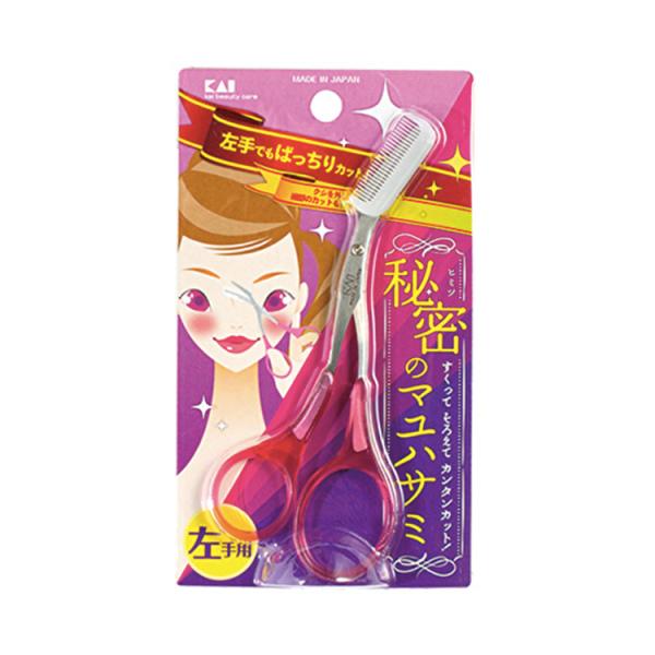 すくって、そろえて、かんたんカット。クシを外して細部のカットもできます。左手用。サイズ：84×20×145mm重量：20g原産国:日本製造販売元：貝印株式会社