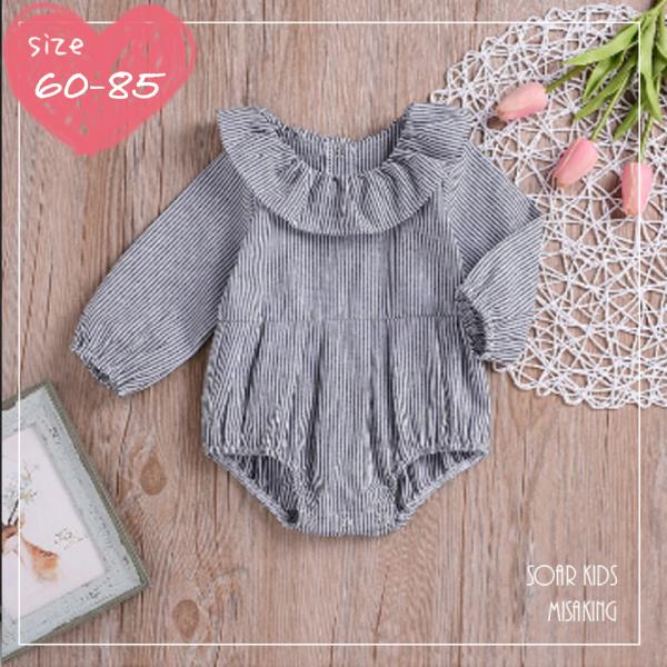 ※アウトレットの理由を必ずお読みください。(画像参照）■カラーグレーストライプ柄です。■寸法60  ロンパース着丈約34、身幅約24、袖丈約2265  ロンパース着丈約35、身幅約25、袖丈約2570  ロンパース着丈約36、身幅約26、袖...