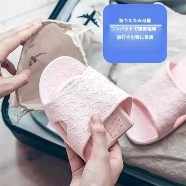 コンパクトに折り畳み可能！持ち運びができるポーチ付きの携帯スリッパです。EVA素材なので旅行先のユニットバスなど様々な場面で大活躍◎【素材について】EVA【カラーについて】生産ロットにより柄の出方や色の濃淡が多少異なる場合がございます。お使...
