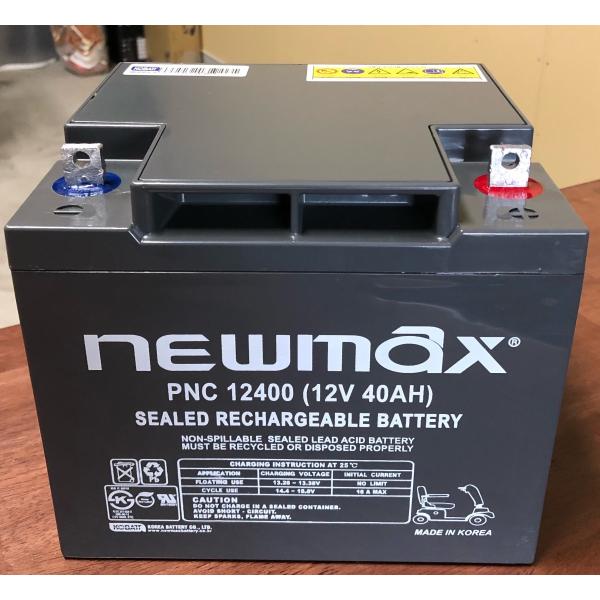 寸法：(L)197mm(W)166mm(T)170mm 重量14.3Kg　12V　40Ah/10時間率　互換：SC38-12,HC38-12,NP38-12,FC38-12,SER38-12,PE12V-40,NPC38-12,EVX124...