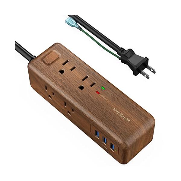 ???多機能型USB付き電源タップこの電源タップ 木目は一台で11個口に給電できるUSB電源タップです。コンパクトなデザインで机の上に置いても邪魔になりません。2極または3極コンセントを利用して動作する機器やUSB-Aポートを利用して給電ま...