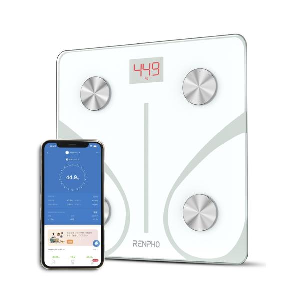 体重計 RENPHO レンフォ 体組成計 第二世代 Bluetooth接続 13項目測定可能RENPHO Elis 1 スマートボディスケール【体重とからだの状態を測定】4つの高精度センサーを搭載したスマート体組成計です。体重はもちろん、体...