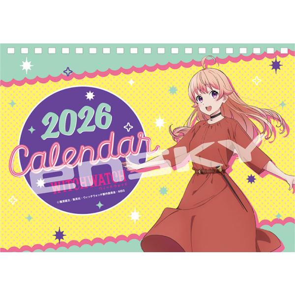 【発売日：2025年11月01日】■タイトル／卓上 TVアニメ『ウィッチウォッチ』■品番／CL26-031■JAN／4970381218812■サイズ・仕様／15×21cm・16枚 / ヒラ