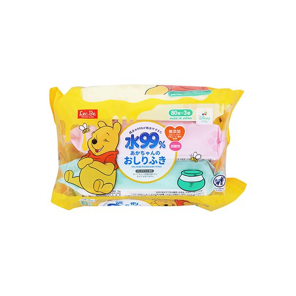 成分の99％が純水でできた日本製のおしりふきです。