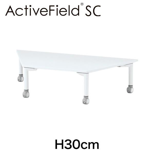 グループ・班などのグループ学習向け多目的テーブル。脚部にはロック付のキャスターが付いているので、作業中は安定した状態で固定できます。組み合わせてさまざまなレイアウトが可能な台形テーブルです。【仕様・規格】○サイズ：W120×D52×H30 ...