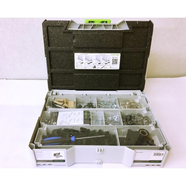 FESTOOL（フェスツール）製ドミノ DF500用 コネクターセット 品番:576797です。・ドミノDF500コネクターは柔軟な家具デザインを可能にします。・コーナーパネルジョイント、センターパネルジョイント、システムホールジョイントな...