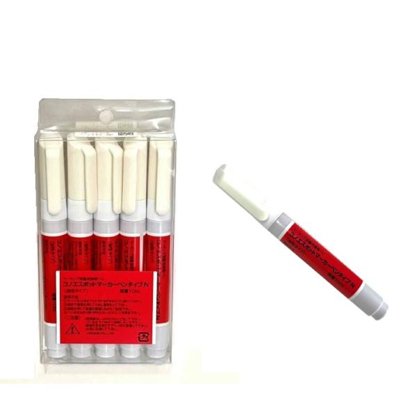 ●持ち運びに便利な携帯用マーカー。測点、境界、穴あけ位置のマーキングに。●測点、境界、穴あけ位置のマーキングに抜群。●使いやすいポケットサイズのペンタイプのマーカー。●細書きに便利。●寸法： 15mm×133mm（1本あたりの寸法）※画像「...