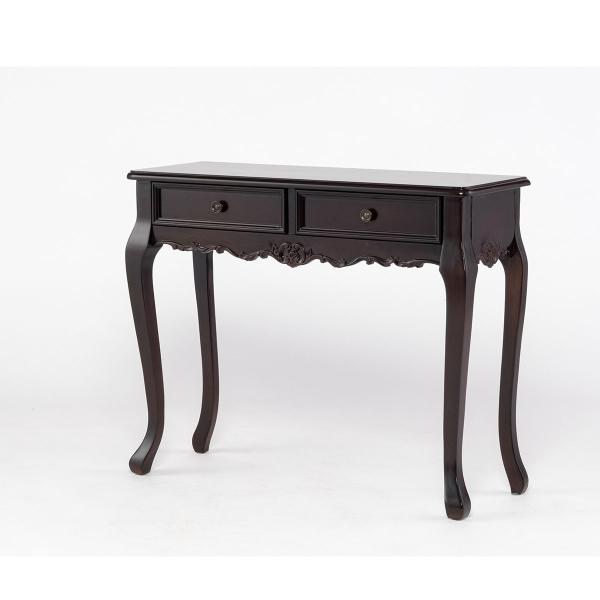 品名　テーブル品番　e4018-5サイズW 86 x D 30 x H 69 cm引出サイズ:W 31.5 x D 20 x H 6.5 cmコメント美容室様、サロン様に人気のコンソールテーブルを猫脚モデルにカスタマイズしました。ミラーと組...