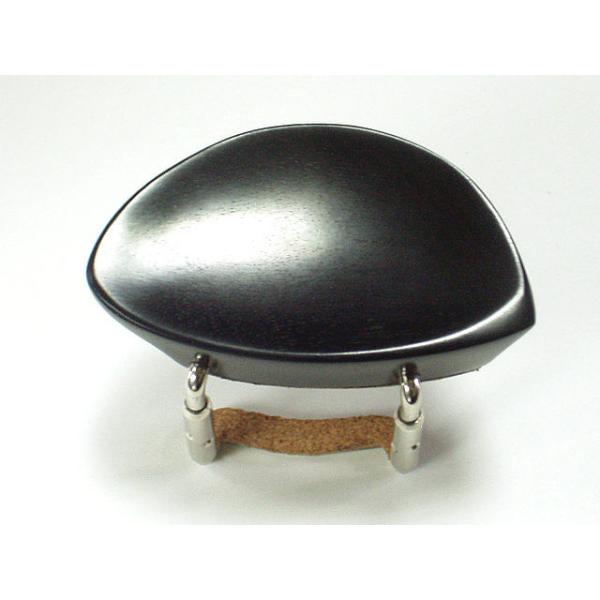 バイオリンあご当 1/2-1/4用材質：上質のインド産エボニー皿部分寸法：幅 約72mm ｘ 縦 約40mm