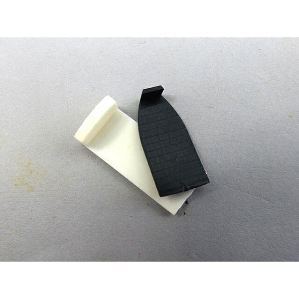 Violin/Viola Bow Tip Bone Black Plastic LiningBone Bow Chip Violin